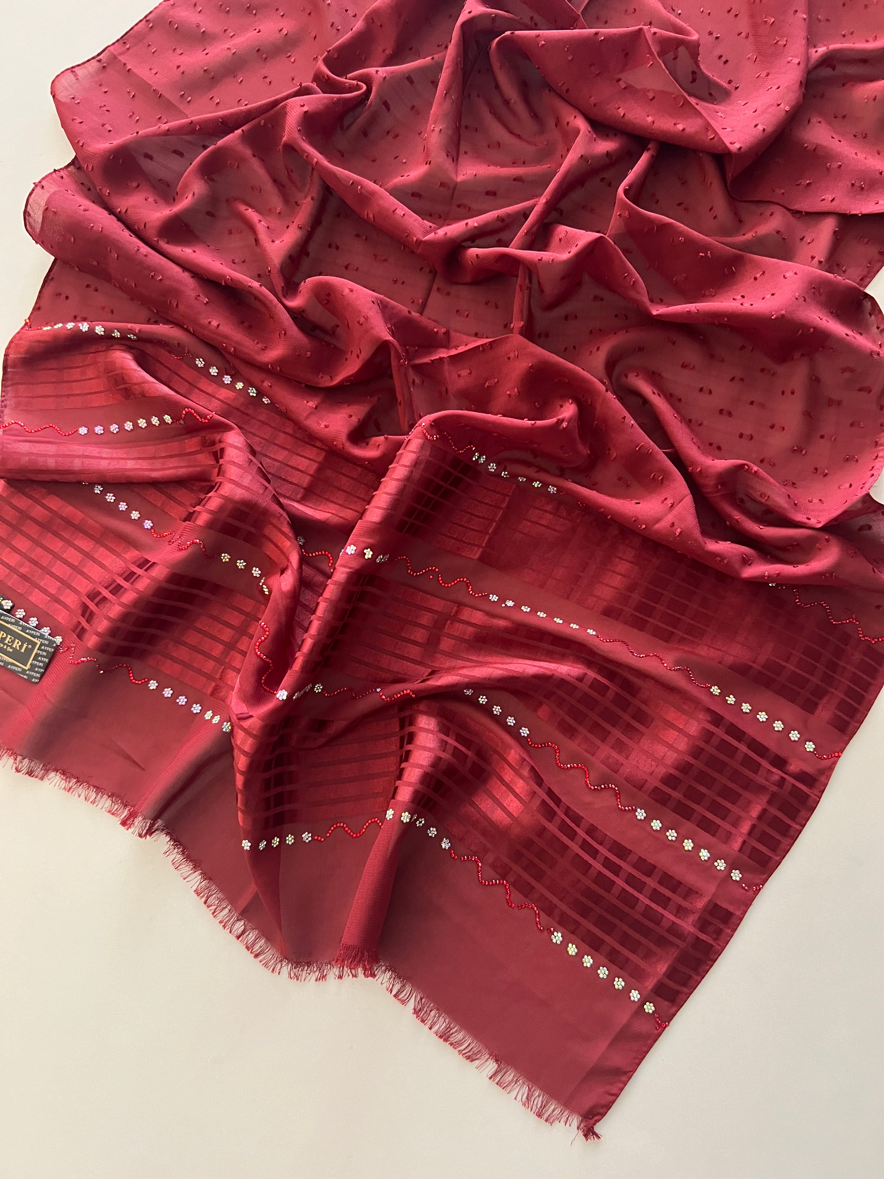 PREMIUM TURKISH STONE WORK HIJABS (COTTON),1.75M*0.5M J624/HT – My Fair ...